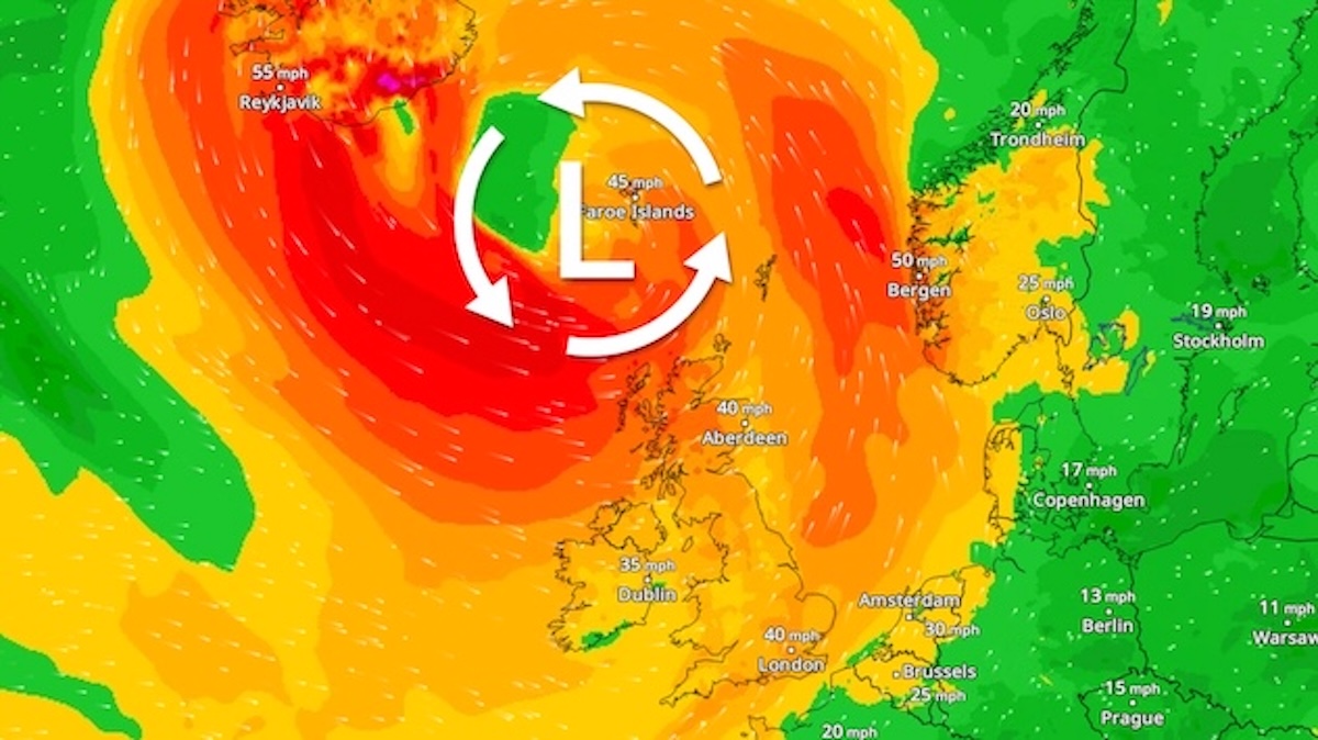 Delivering wind and rain: Unusually strong low-pressure system ...