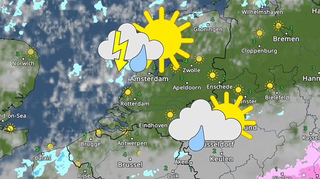 Donderdag: Eindelijk wat zon te zien op WeerRadar
