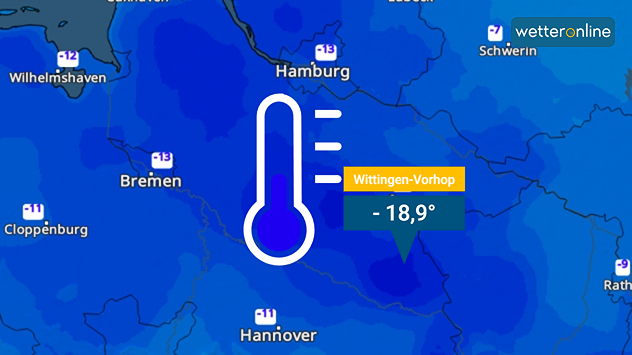 Fast bis auf minus 20 Grad sank die Temperatur im niedersächsischen ...