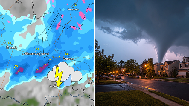 Temporali con Tornado al Nord - Notizie meteo
