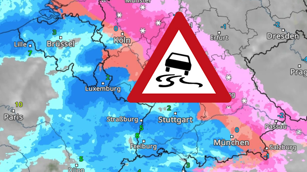 Schnee und Eisregen - Heute verbreitet glatt