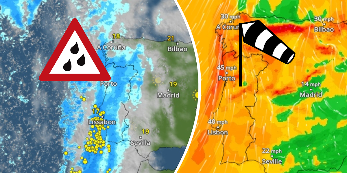 Heavy rain and storms threaten South-Western Europe: Portugal and Spain ...
