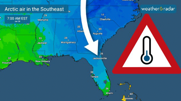 Florida's record low temperatures, day and night-- plus winds ...