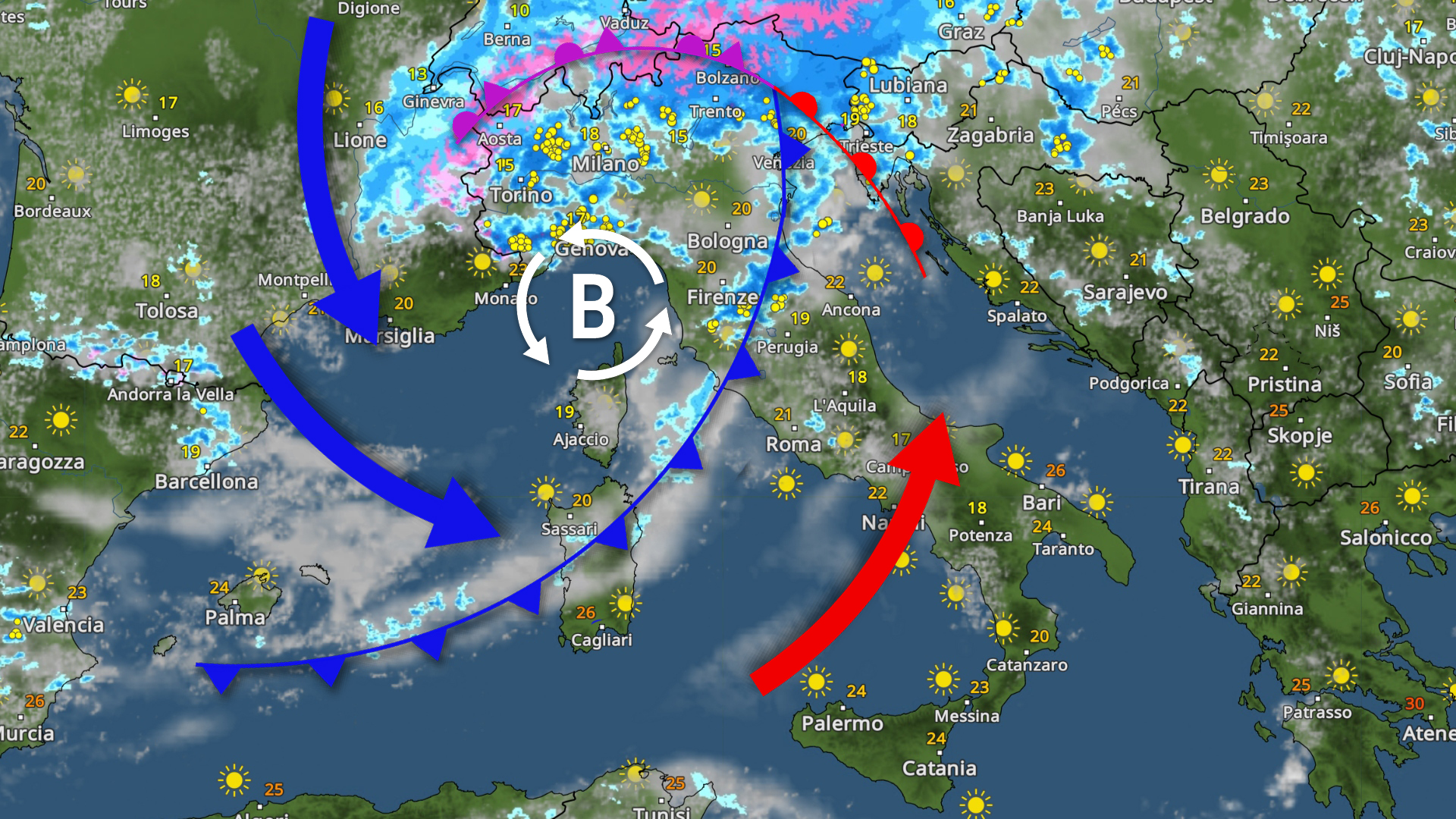 Previsioni meteo - Maltempo: nuovo vortice in arrivo sull'Italia - Notizie meteo