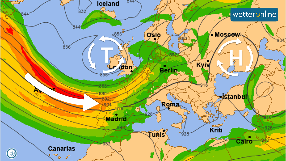 Jetstream sehr aktiv - Starkwindband lenkt Tiefs heran