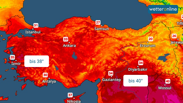 Hitzewelle überrollt Teile der Türkei - Spitzenwerte bis 40 Grad