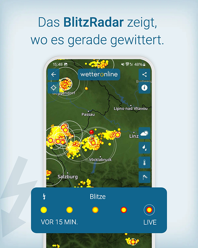 Starkregen und Sturm - Unwettergefahr durch kräftige Gewitter