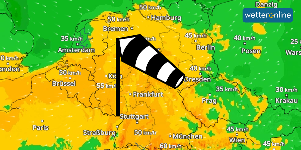 Wetter Deutschland: Am Mittwoch kräftiger Wind mit Böen um 60 Kilometer ...