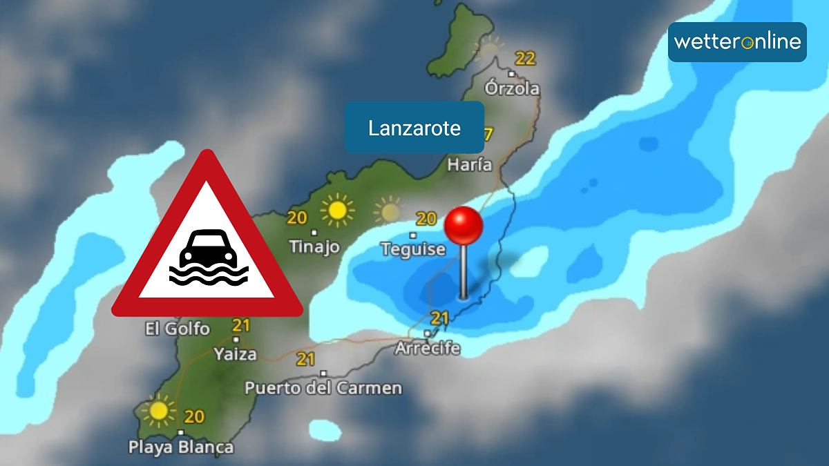 Fast 100 Liter Regen - Unwetter wütet auf Lanzarote