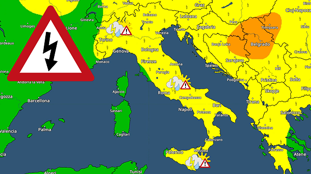 Temporali e grandinate, ecco le aree a rischio dal pomeriggio - Notizie meteo