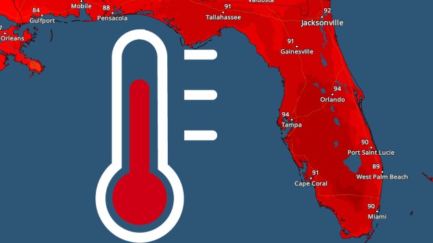 Florida’s heat: Weak front divides the state in two, hot everywhere ...