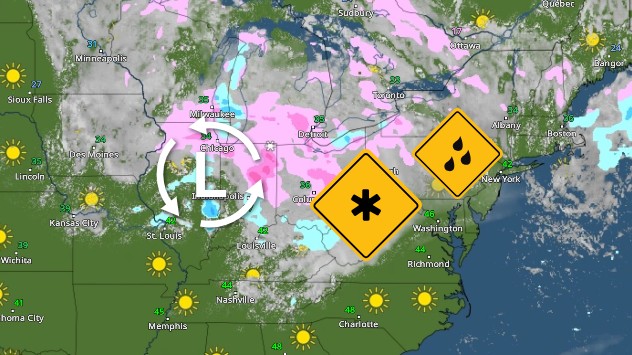 A quick-moving Clipper targets areas stretching from the Midwest to the ...