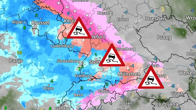IJzel en sneeuw - Wintersport: glad op de weg dit weekend