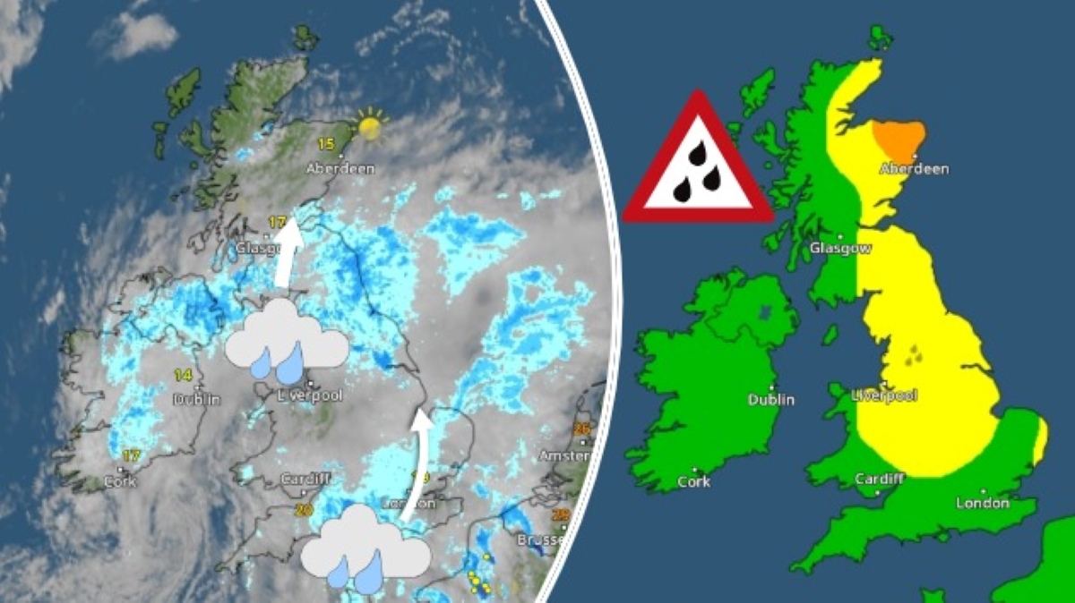 Across the UK: Heavy rain spreads with warnings issued – Weather News