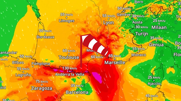 Carte des vents : Fort mistral en France - Actualités météo